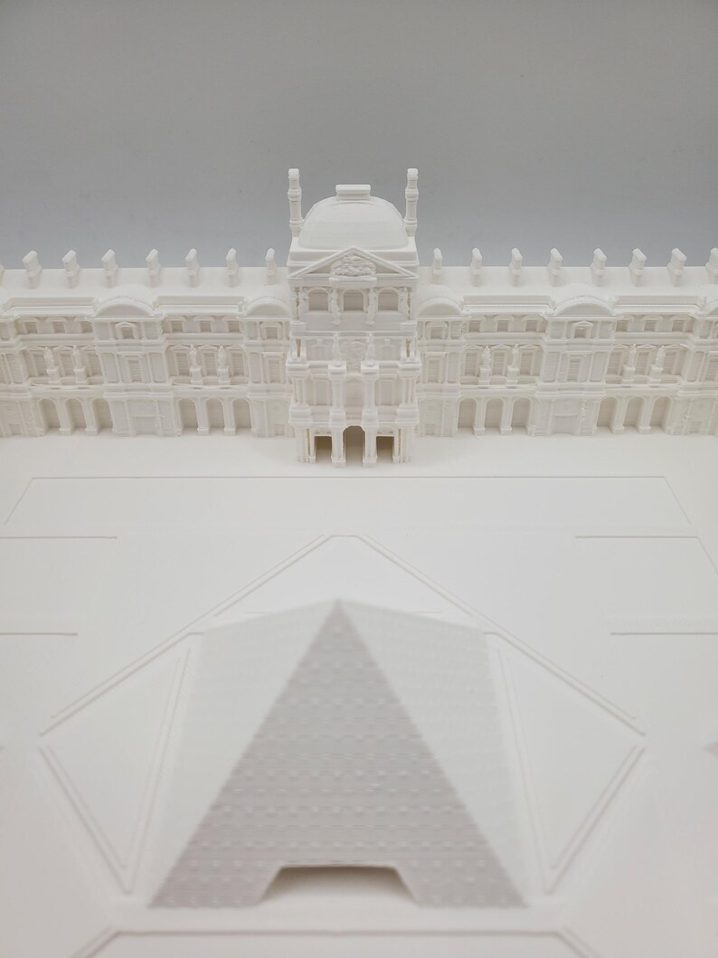 Louvre Museum Diorama With Pyramid, Paris Landmark Model Home Decor ...