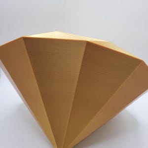 Geometric Diamond Sculpture, Modern Faceted Art Piece for Home Decor ...