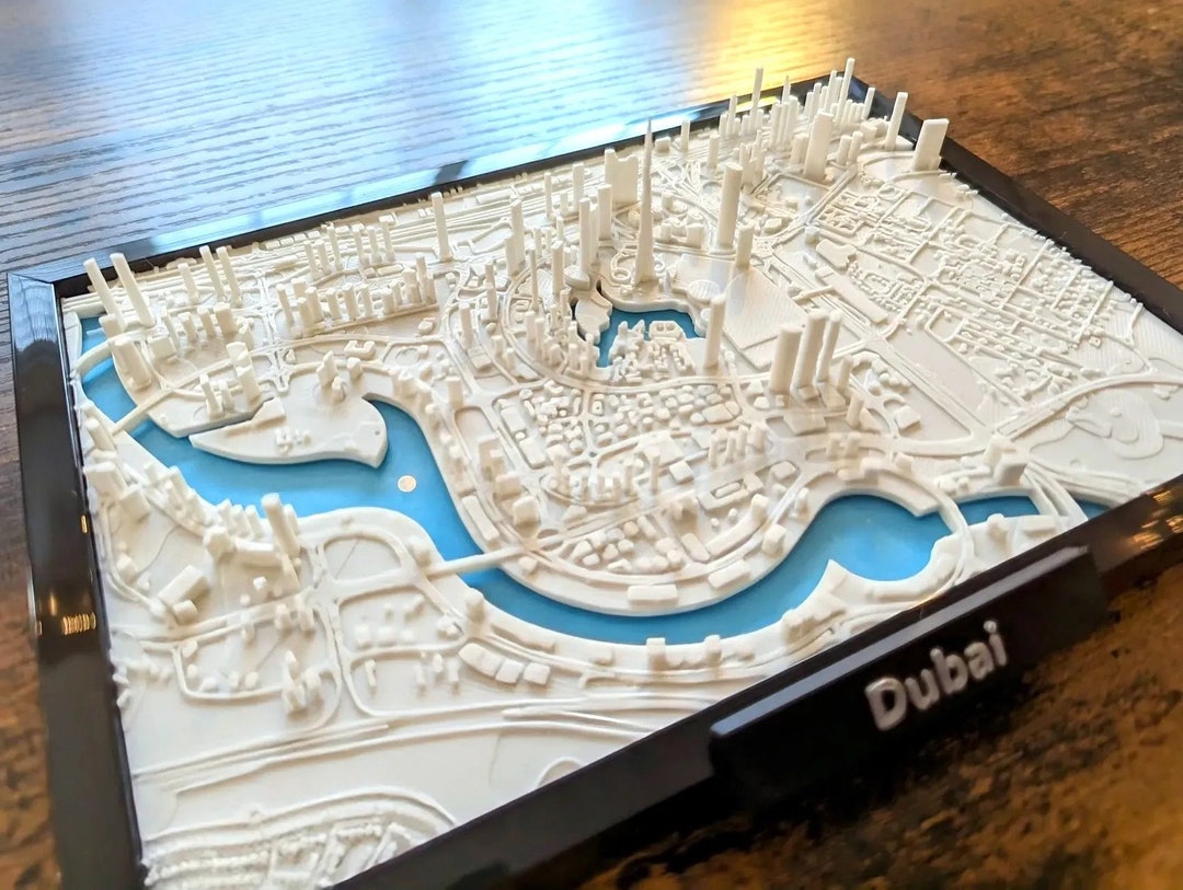 Dubai Cityscape 3D Model – Detailed Dubai Map – Unique Souvenir of ...