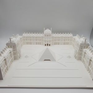 Louvre Museum Diorama With Pyramid, Paris Landmark Model Home Decor ...