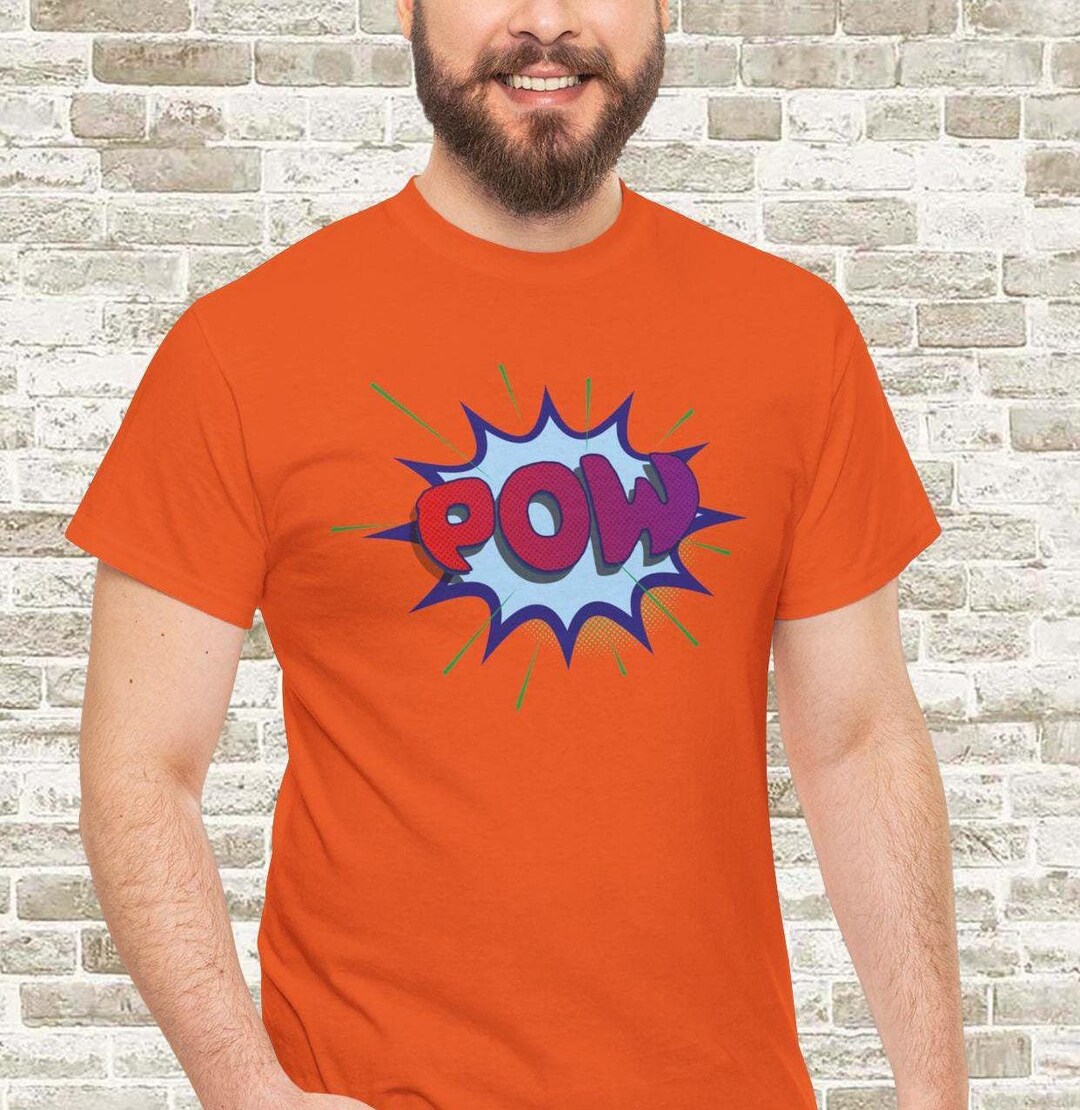 Comic POW Bubble Shirt Cartoon Onomatopoeia Lover Gift Comic Book Fan ...