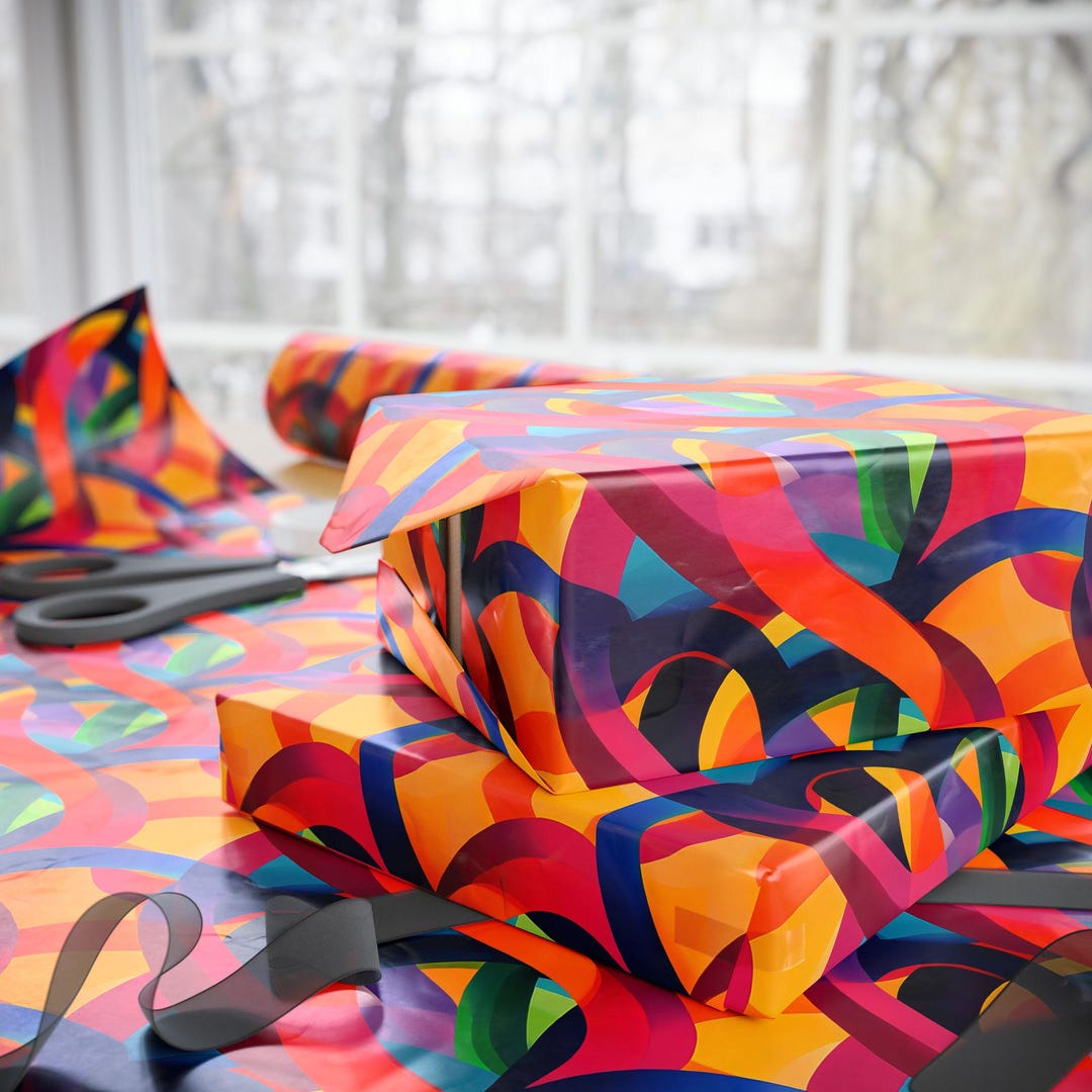 Mobius Strip Wrapping Papers - Abstract Minimalist Painting Sci-fi ...