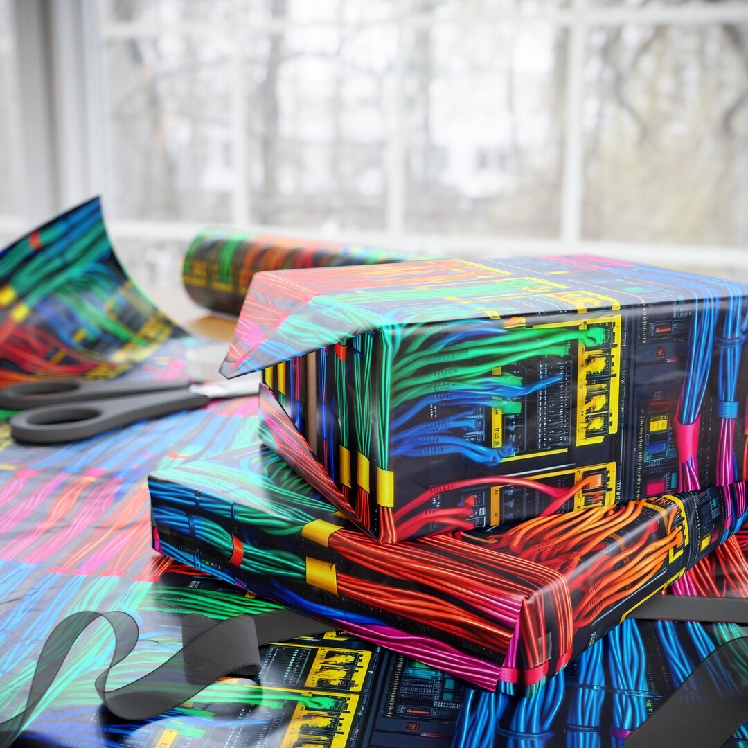 Cyber Security Wrapping Papers, IT Geek Gift Wrap, Hacker Themed ...