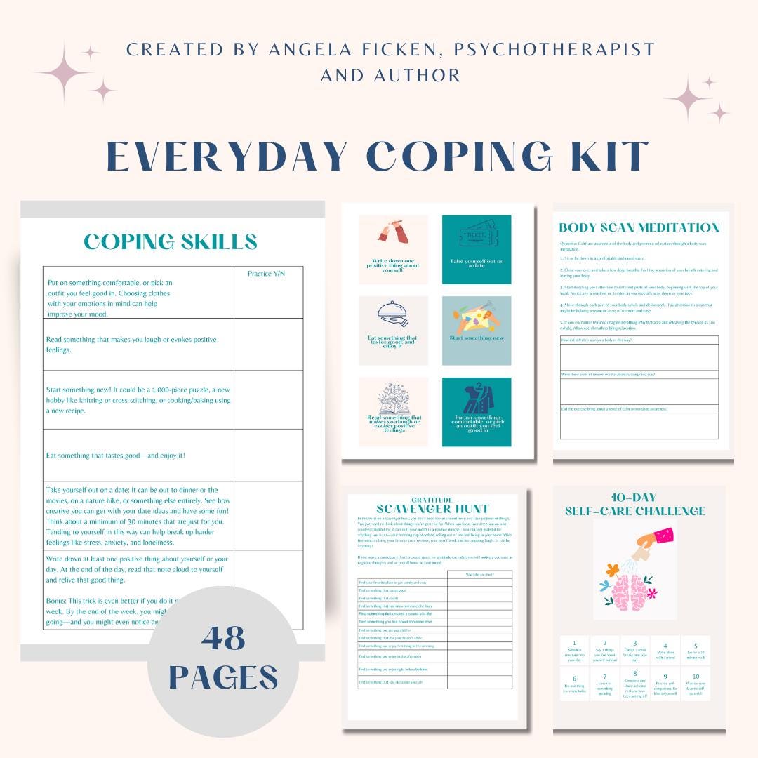Everyday Coping Kit PDF Stress Management Toolkit Anxiety Relief ...