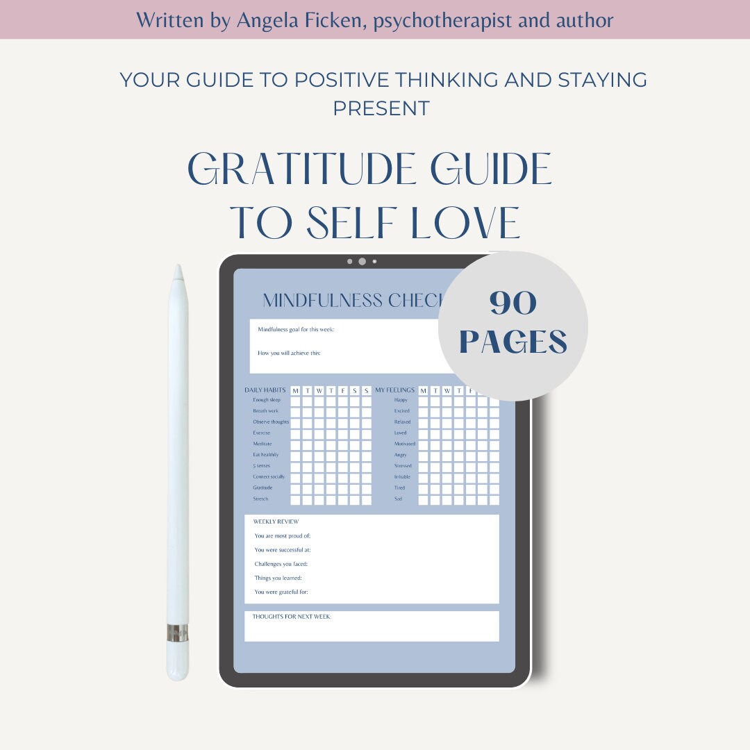 Gratitude Guide and Self Love Negative Thoughts Workbook Mindfulness ...