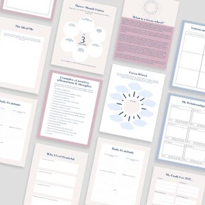 Manifesting Abundance Vision Board Printables Self Care Journal Prompts ...