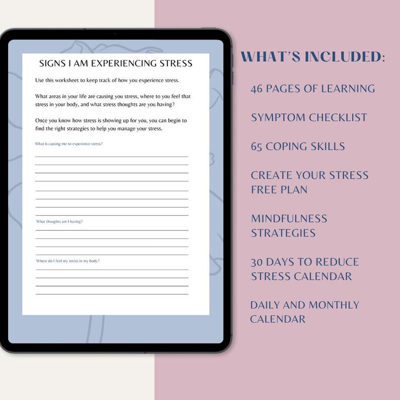 Printable Stress Busting Guide Coping Skills for Stress and Anxiety ...