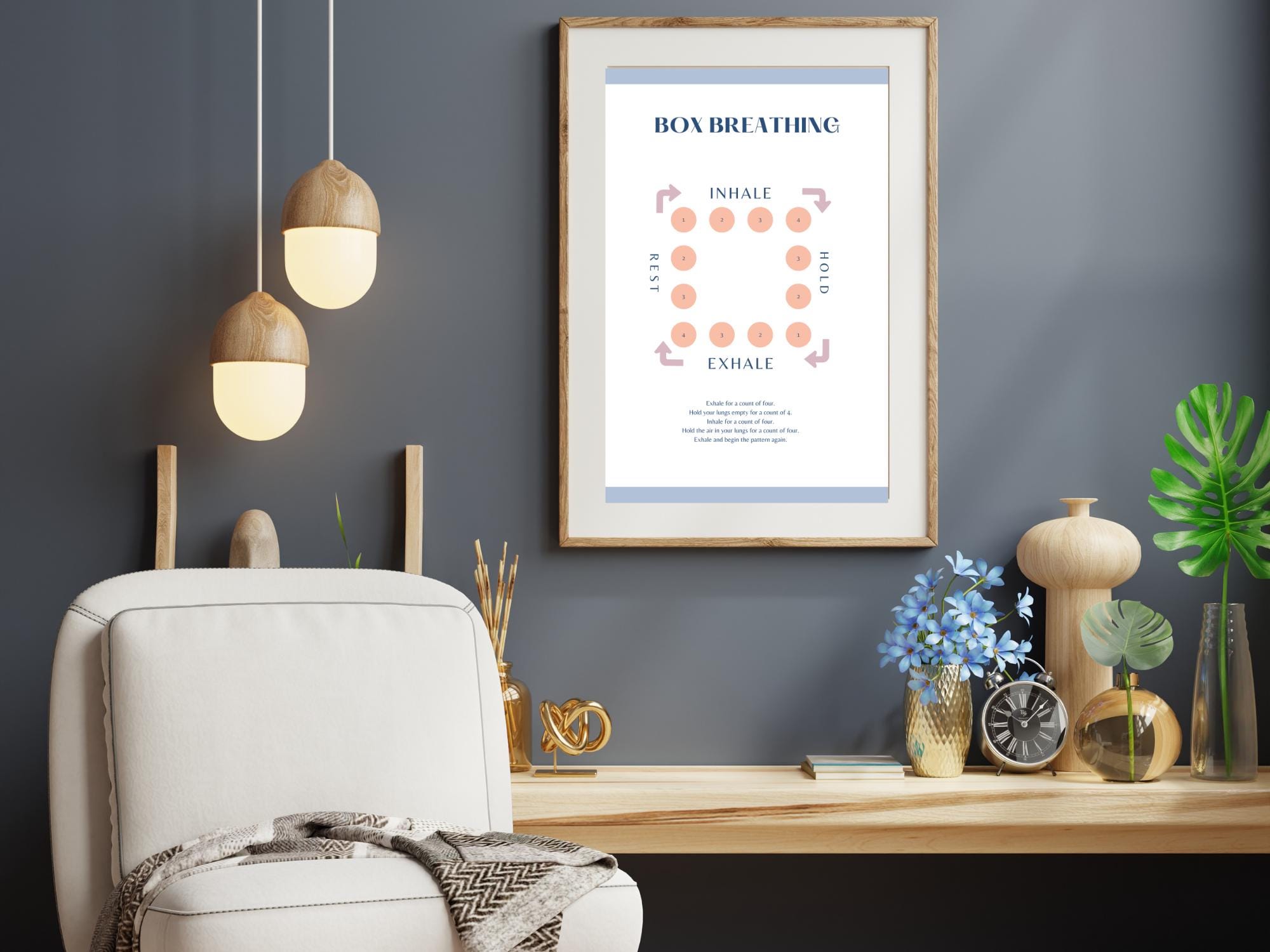 Anxiety Relief Poster Calm Down Corner Therapy Office Decor Coping ...