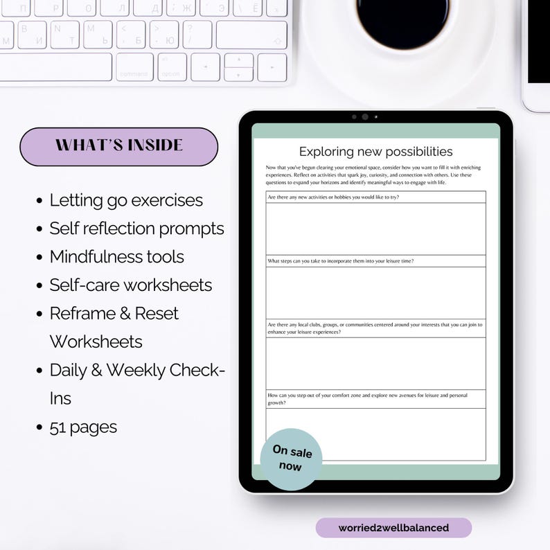 Printable Self Care Workbook Emotional Decluttering Journal Mental ...