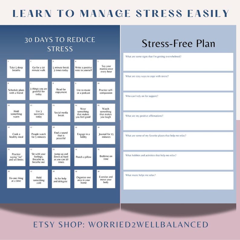 Printable Stress Busting Guide Coping Skills for Stress and Anxiety ...