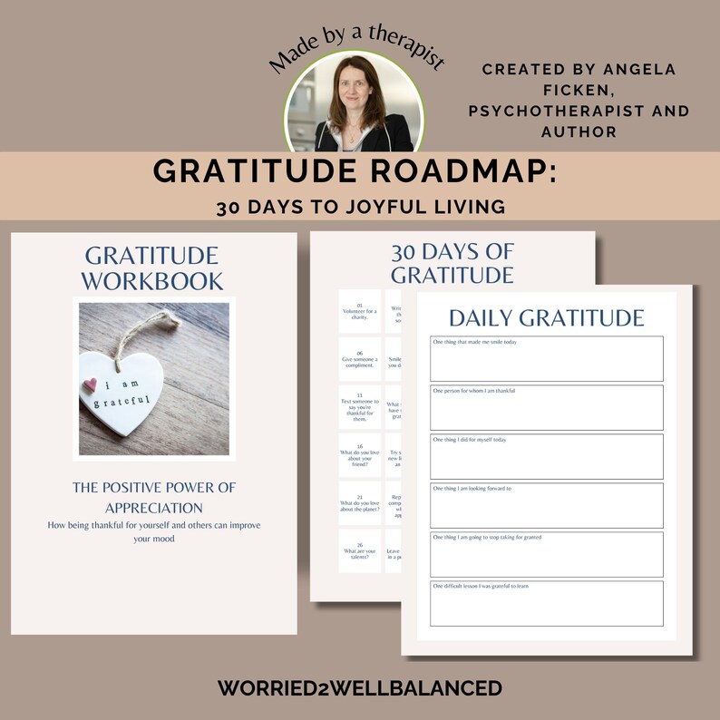 Printable Gratitude Exercises Daily Journal Practice Mental Wellness ...