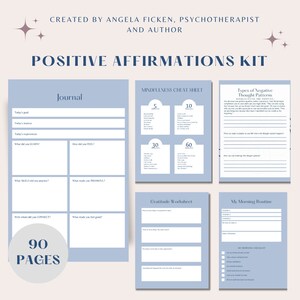 Positive Affirmations Kit CBT Negative Thoughts and Self Doubt ...