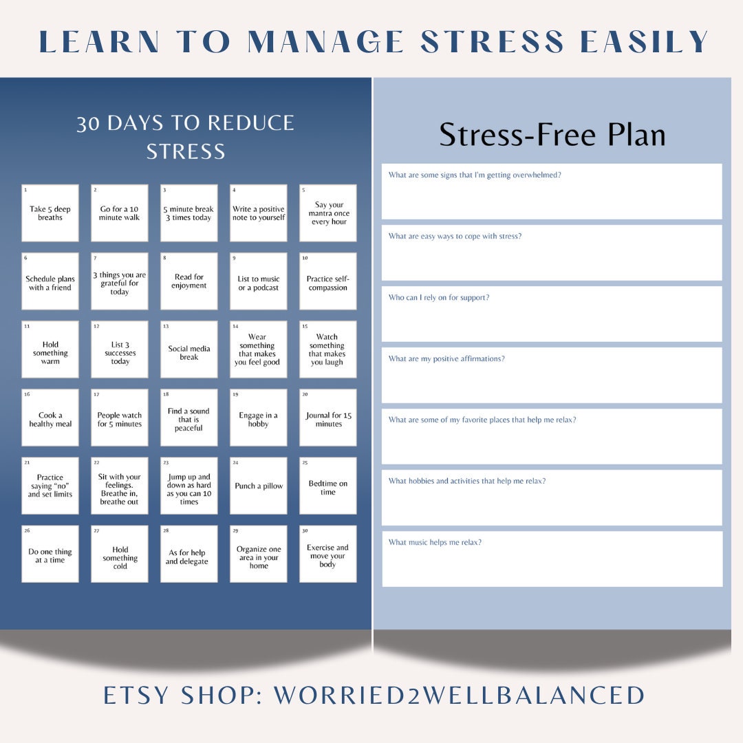 Stress Relief Guide Coping Skills for Anxiety Mindfulness Worksheets ...