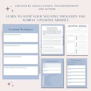 Positive Affirmations Kit CBT Negative Thoughts and Self Doubt ...