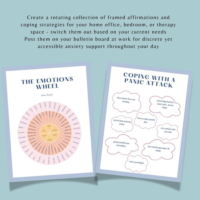 Anxiety Relief Poster Calm Down Corner Therapy Office Decor Coping ...