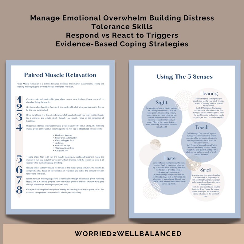 DBT Emotion Regulation Distress Tolerance Workbook for Adults Anxiety ...