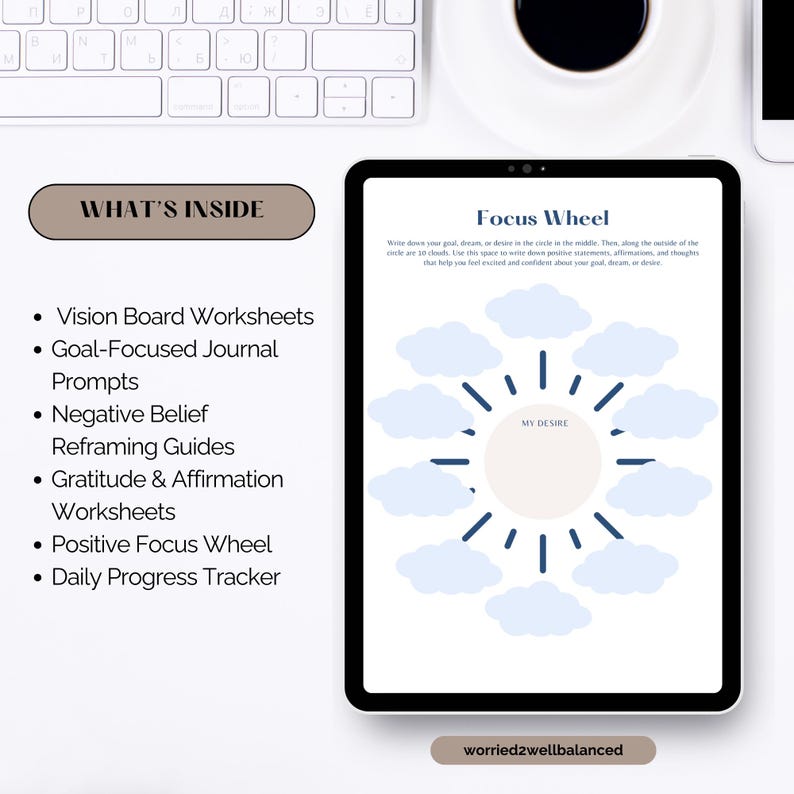 Vision Board Worksheets Therapist Created Goal Setting Workbook ...