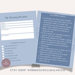 Positive Mindset Bundle Mental Health Toolkit Self-care Workbook ...