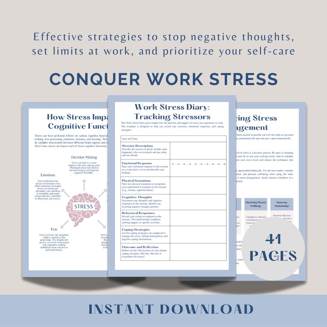 Conquer Work Stress Burnout Prevention Resources Self Care and ...