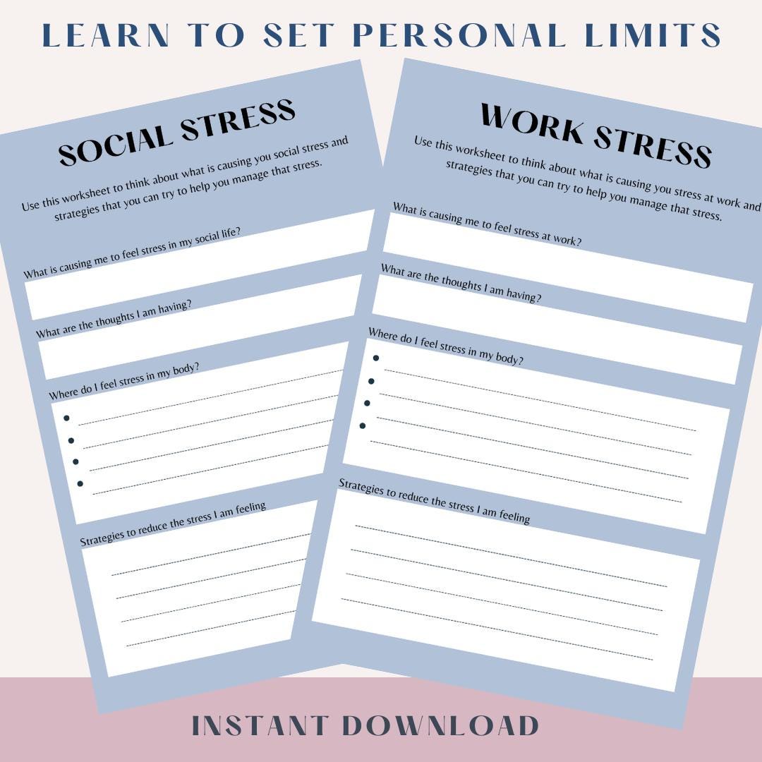 Printable Stress Busting Guide Coping Skills for Stress and Anxiety ...