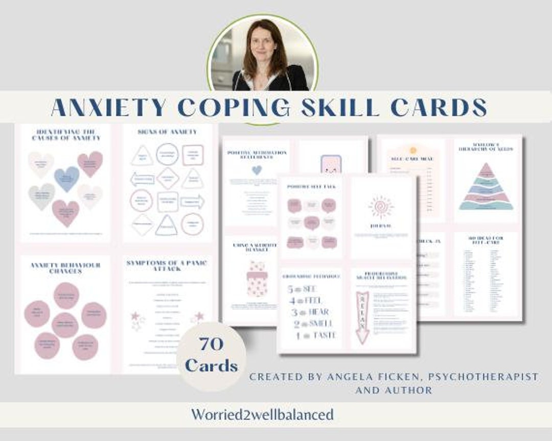 Mental Health Tool Cards Self Care Flash Cards Anxiety Guide ...