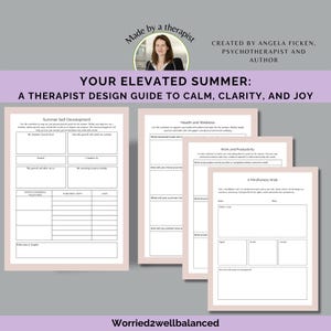 Printable Summer Self Care Guide for Women Therapy Tools Mental Health ...