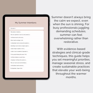 Printable Summer Self Care Guide for Women Therapy Tools Mental Health ...
