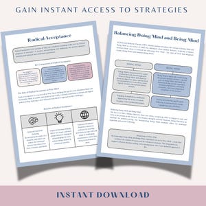 DBT Mindfulness Tips Coping Skills Emotion Regulation Exercises Therapy ...