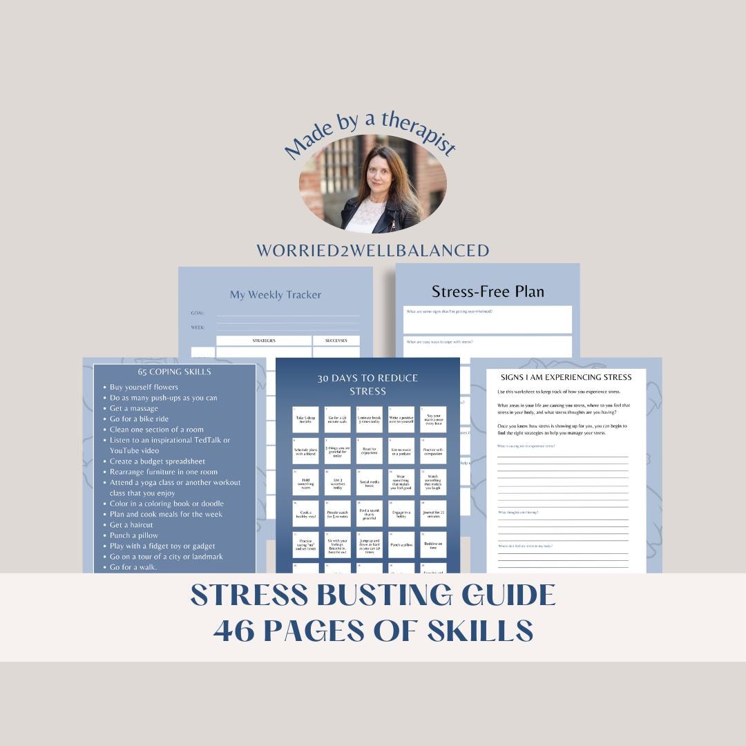 Printable Stress Busting Guide Coping Skills for Stress and Anxiety ...