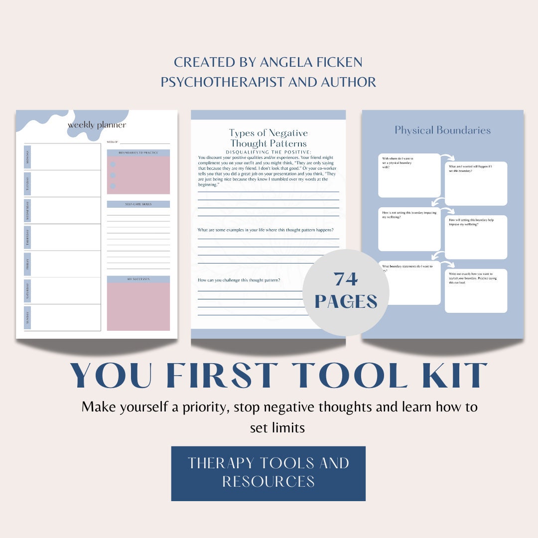 Self Improvement Worksheets CBT Strategies for Negative Thoughts ...