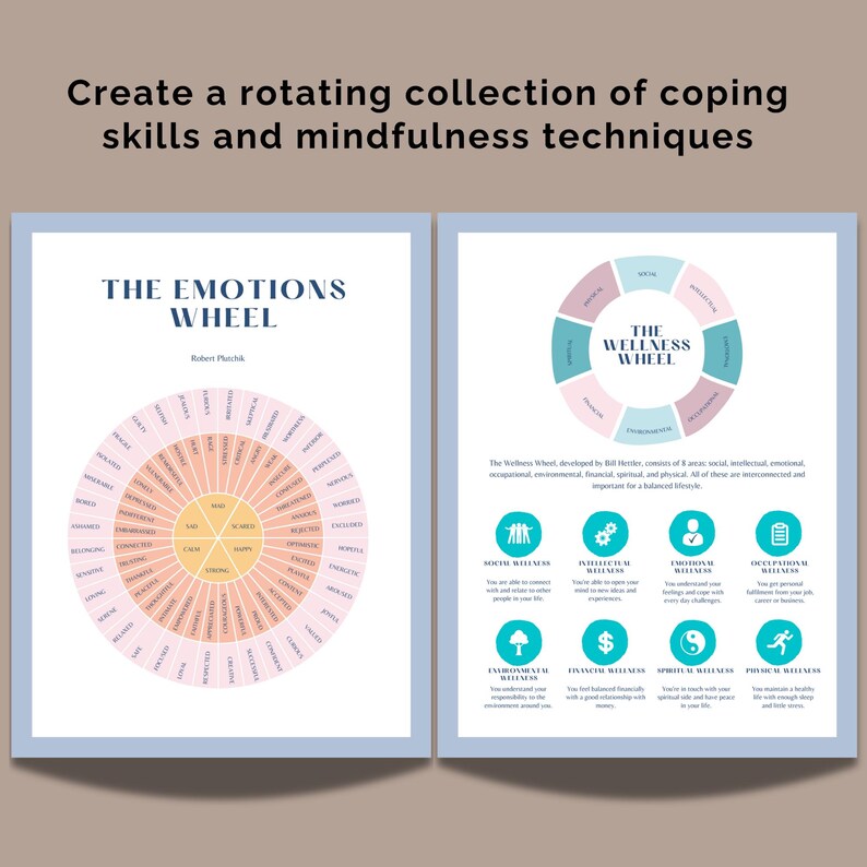 Anxiety Relief Poster Calm Down Corner Therapy Office Decor Coping ...