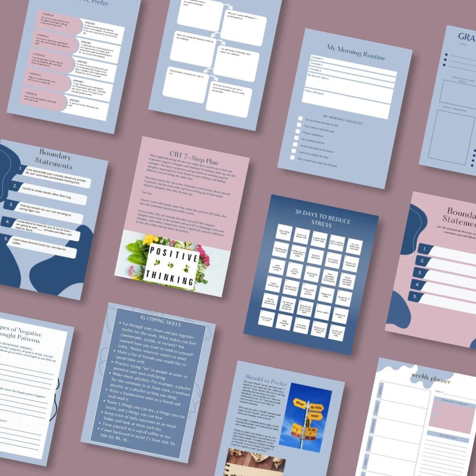 Stress Busting Guide Boundaries Workbook Rise Thrive Bundle Master ...