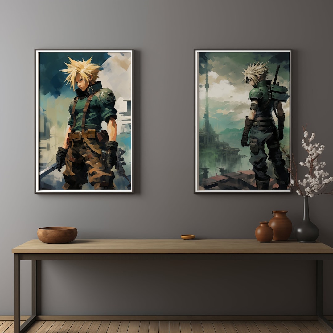 Cloud Strife: Cloud's Determination - Classic Oil Painting | Midgar ...
