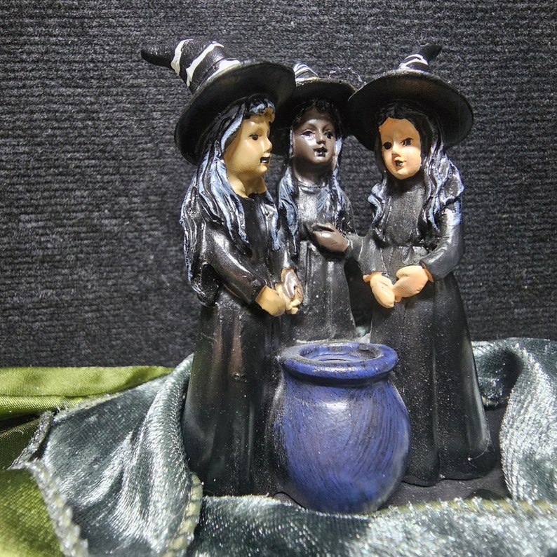 Spooky Halloween Shadow Box With Witches One-of-a-kind Tabletop ...