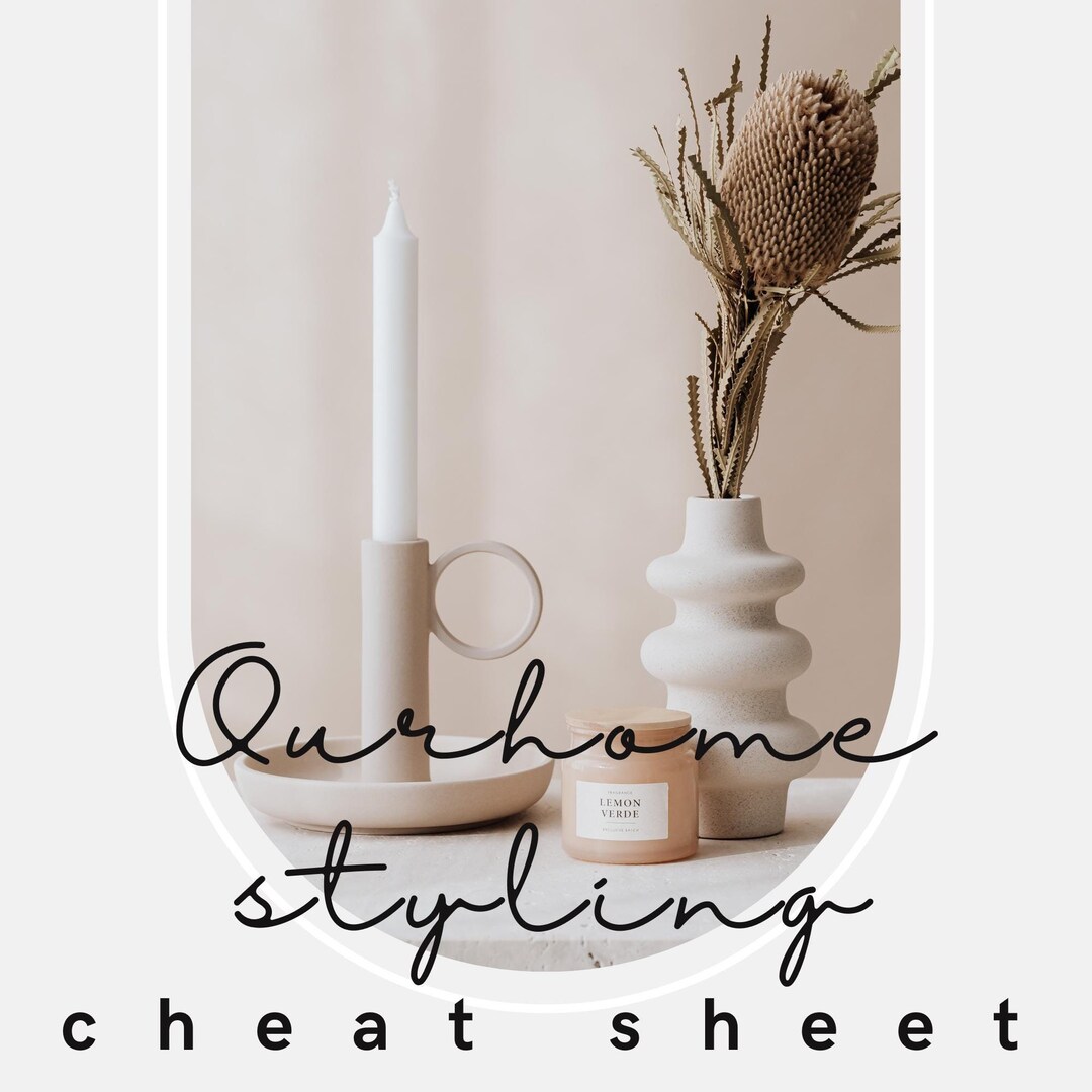 Printable Home Styling Cheat Sheet: This Guide Covers Essential Design ...