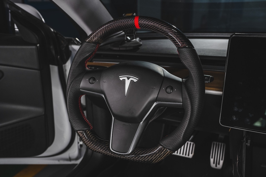 Premium Carbon Fiber Custom Steering Wheel for Tesla Model 3 & Model Y ...