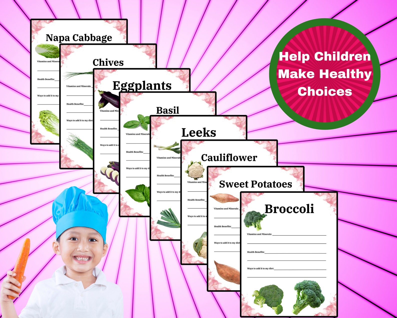 Vegetable Unit Study. 70 Different Vegetable Worksheets for Grades 1-6 ...