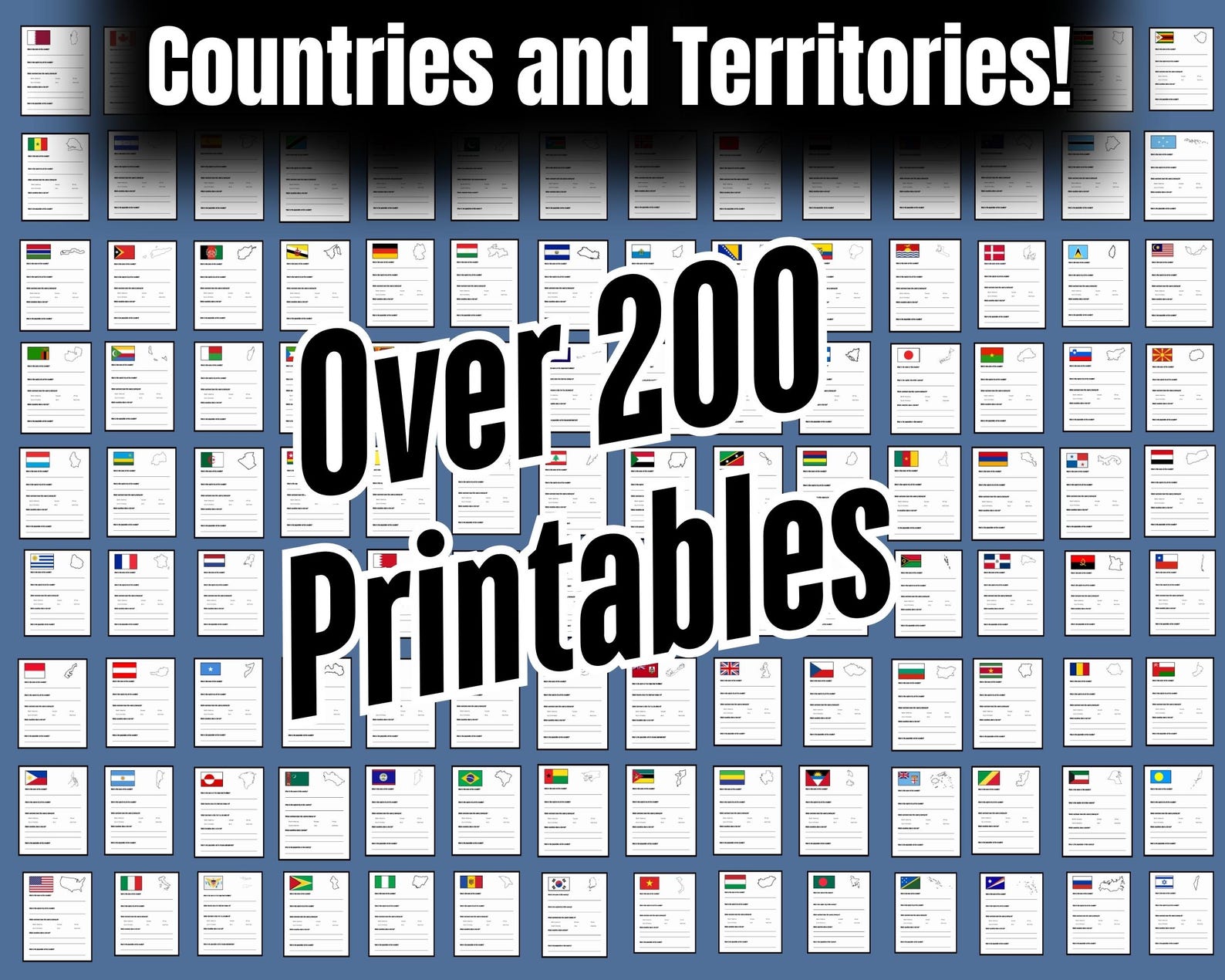 Countries of the World Unit Study/ Printable Geography Worksheets for ...