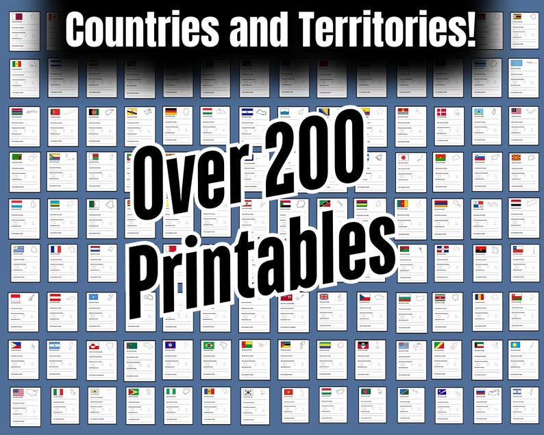 Countries of the World Unit Study/ Printable Geography Worksheets for ...