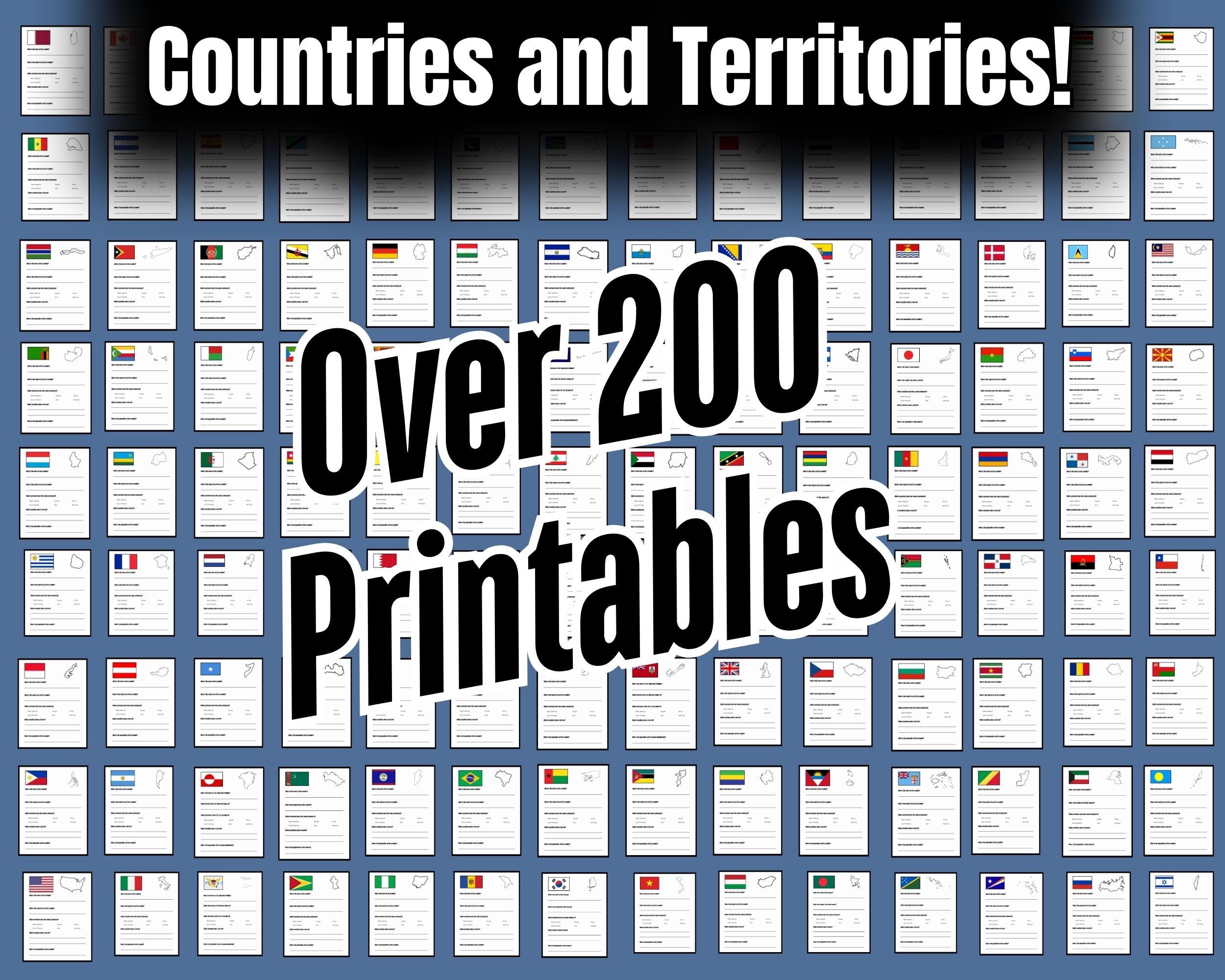 Countries of the World Unit Study/ Printable Geography Worksheets for ...