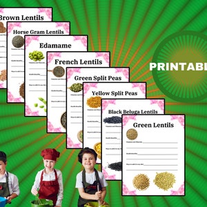 Legumes, Nuts and Seeds Unit Study for Kids. Printable Research ...