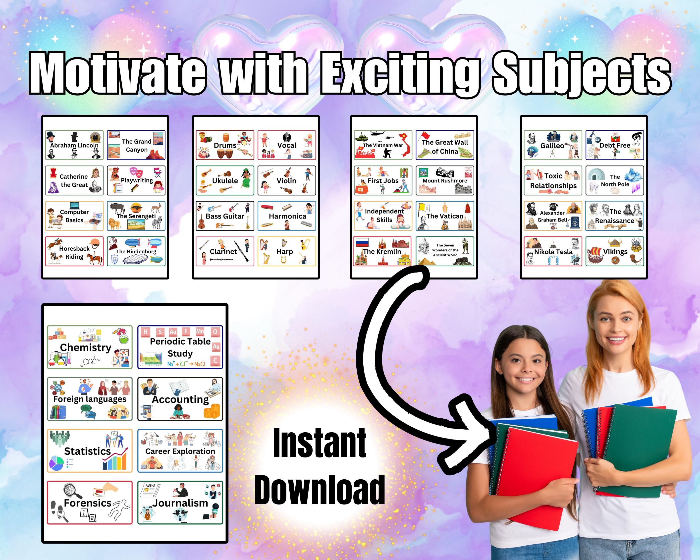 300 Subject Labels: Printable Labels for Homeschool. Instant Download ...