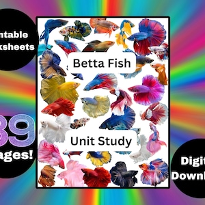 Betta Fish Unit Study: Pet Care Worksheets, Grades 1-8 (printable ...