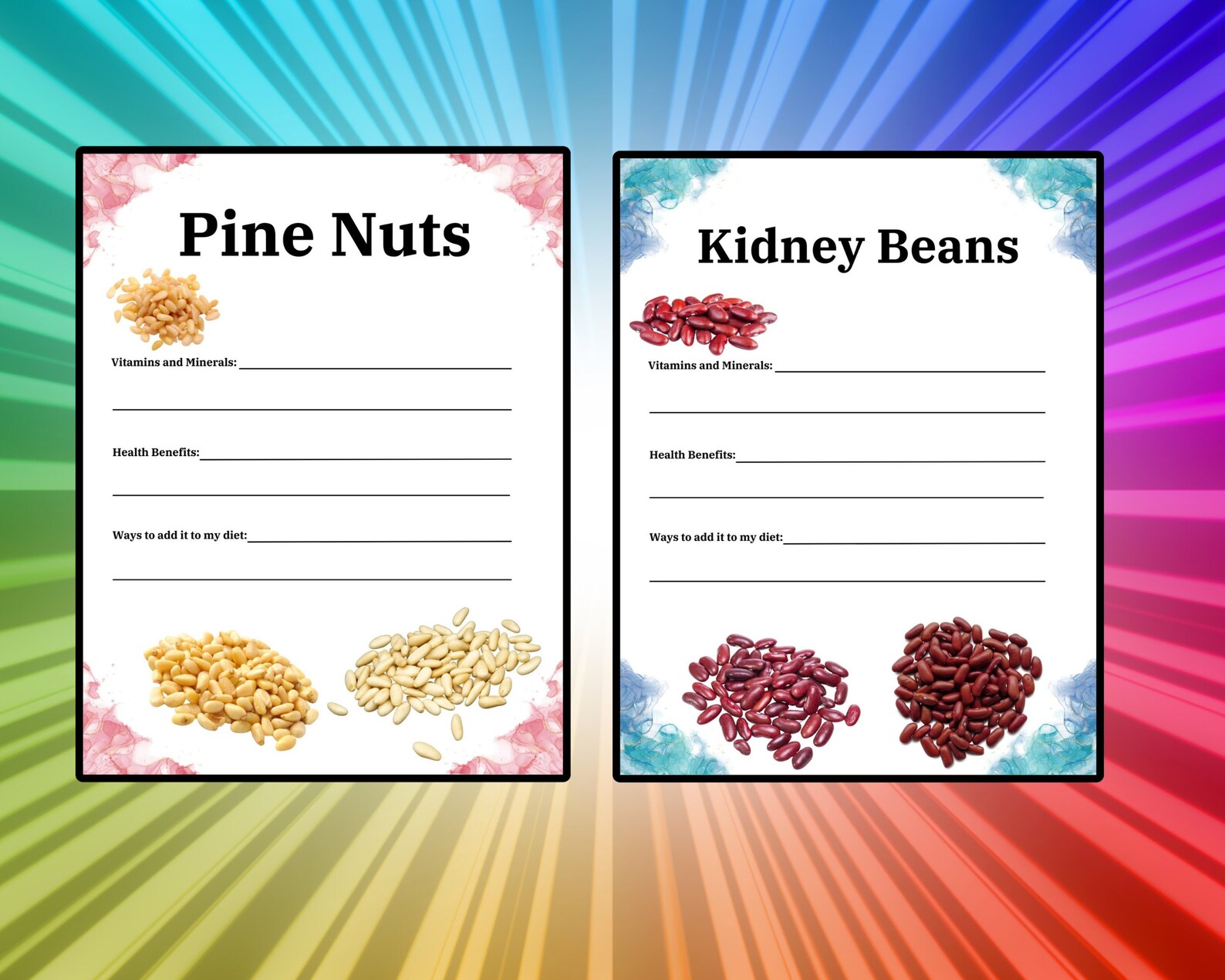 Legumes, Nuts and Seeds Unit Study for Kids. Printable Research ...