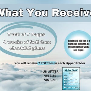 4 Week Daily Self-care Checklist Plan. Self-love Gift. A Self ...