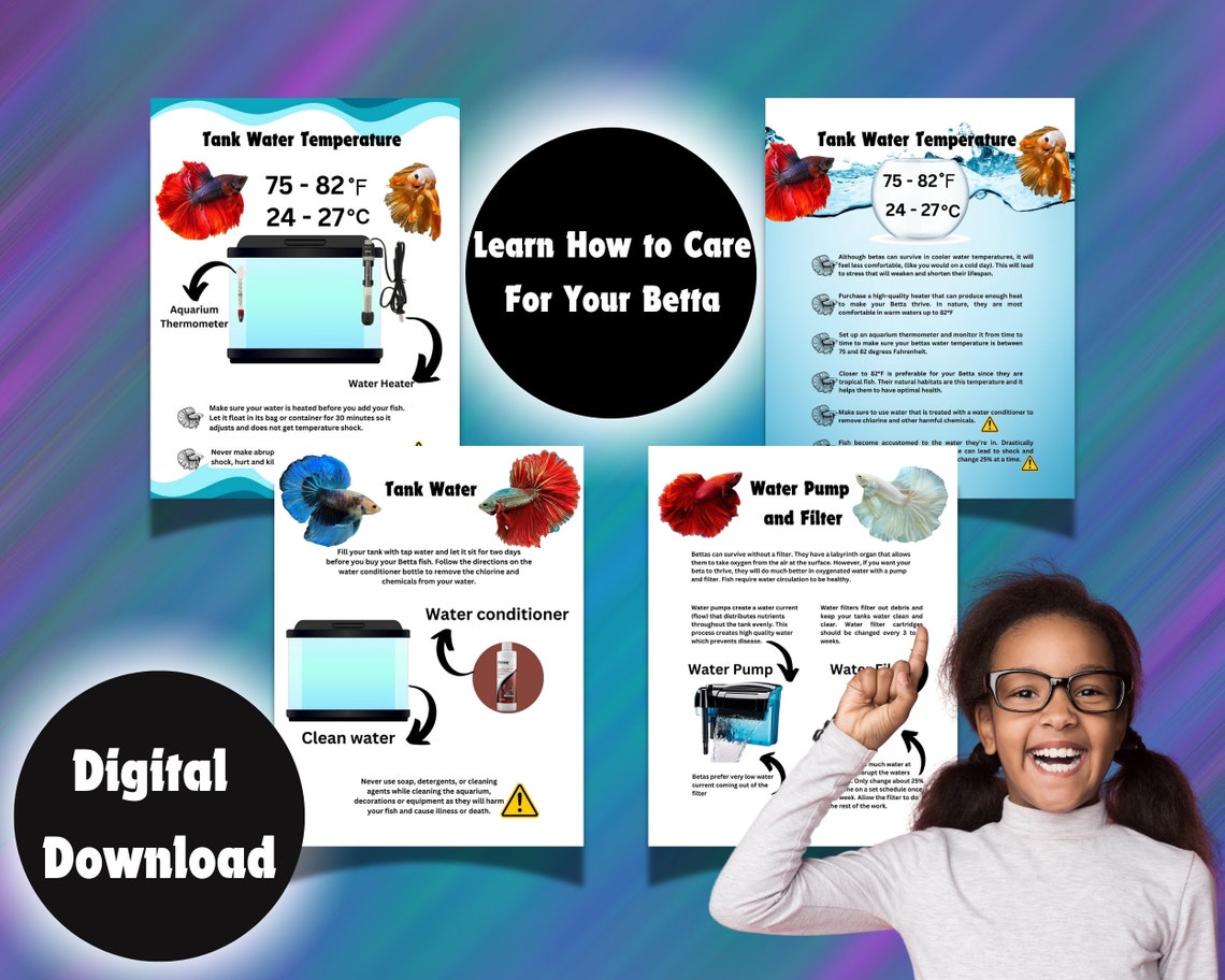 Betta Fish Unit Study: Pet Care Worksheets, Grades 1-8 (printable ...