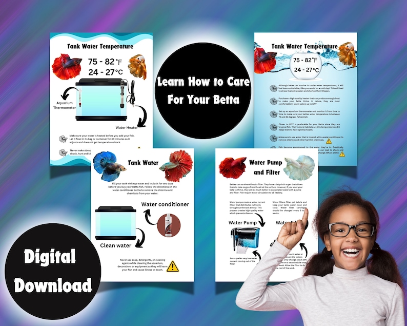 Betta Fish Unit Study: Pet Care Worksheets, Grades 1-8 (printable ...