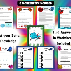 Betta Fish Unit Study: Pet Care Worksheets, Grades 1-8 (printable ...