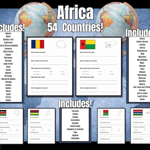 Countries of the World Unit Study/ Printable Geography Worksheets for ...