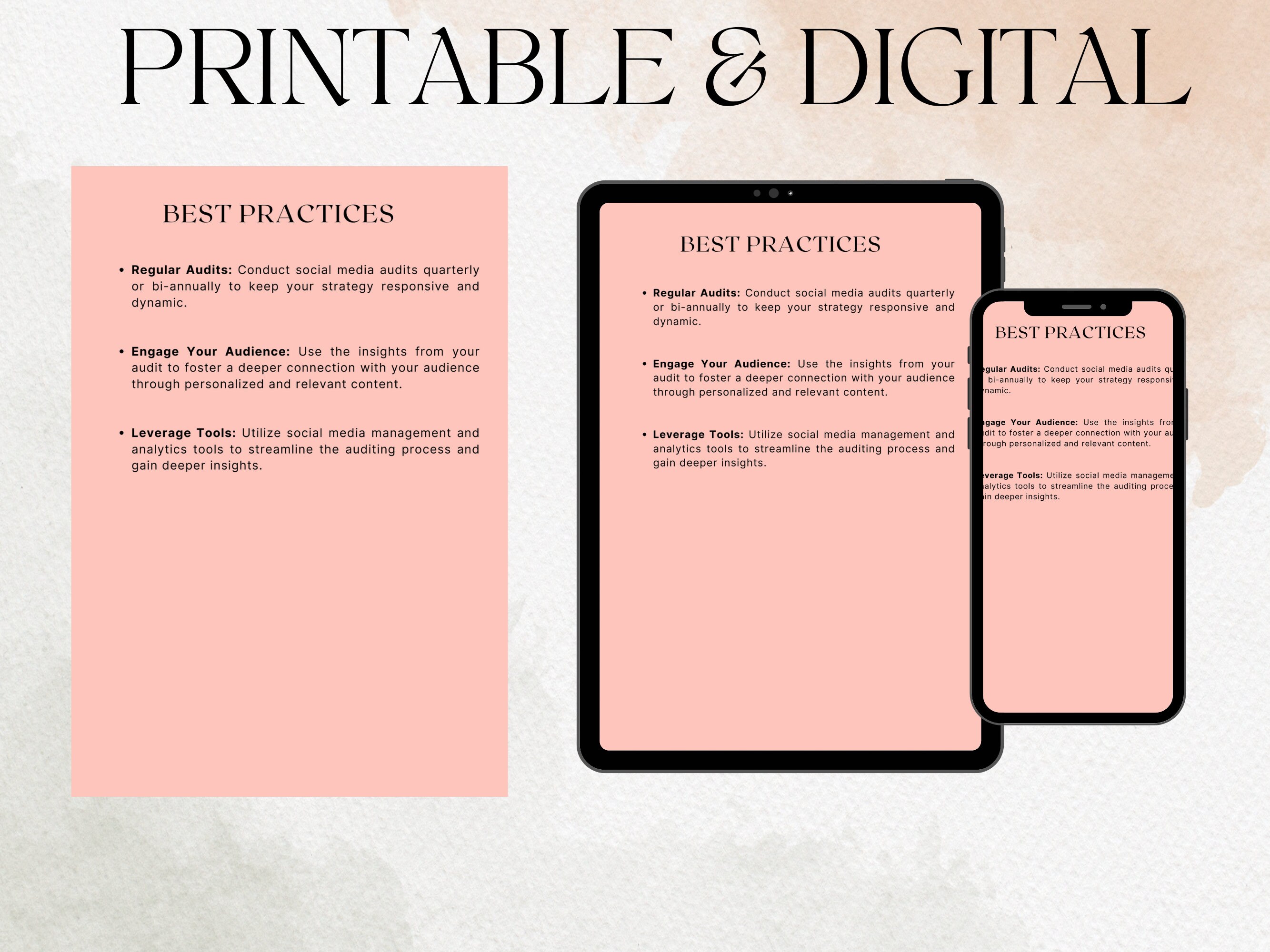 Editable Social Media Audit Template Aesthetic Social Media Audit ...